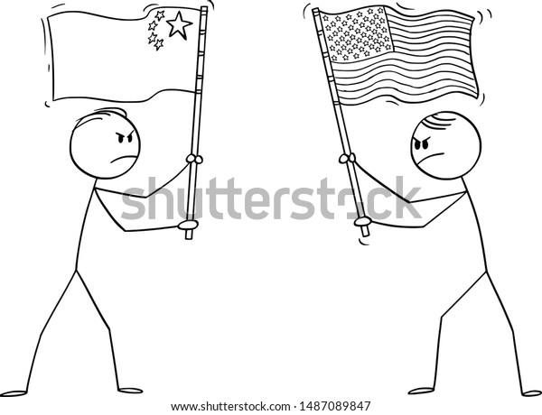 Vector Cartoon Stick Figure Drawing Conceptual Stock Vector (Royalty ...
