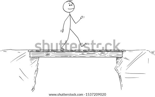 Vector Cartoon Stick Figure Drawing Conceptual Stock Vector (Royalty ...