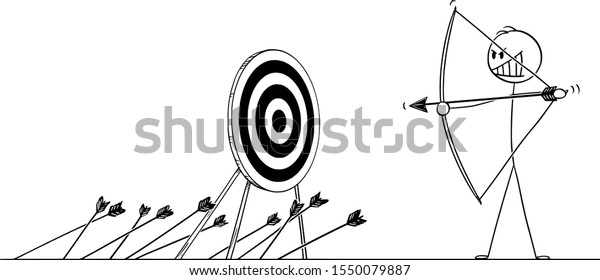Vector Cartoon Stick Figure Drawing Conceptual Stock Vector (Royalty ...