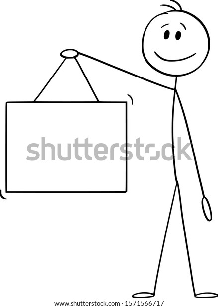 Vector cartoon stick figure drawing conceptual illustration of man or ...