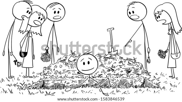 Vector Cartoon Stick Figure Drawing Conceptual Stock Vector (Royalty ...
