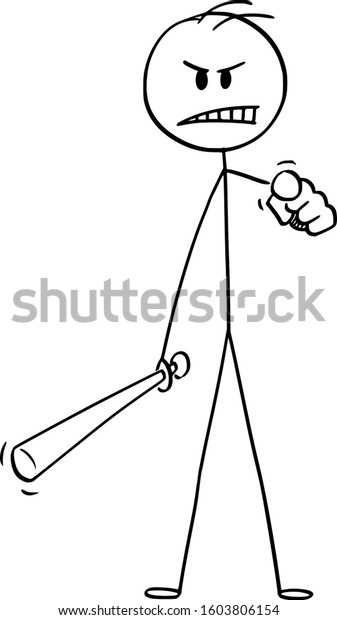 Vector Cartoon Stick Figure Drawing Conceptual Stock Vector (Royalty ...