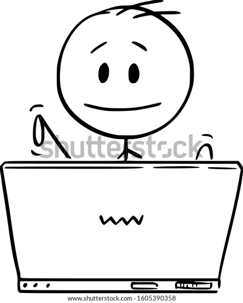 Vector Cartoon Stick Figure Drawing Conceptual Stock Vector (Royalty ...
