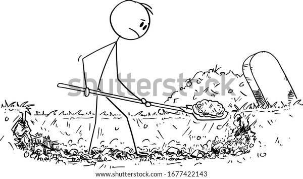 Vector Cartoon Stick Figure Drawing Conceptual Stock Vector (Royalty ...