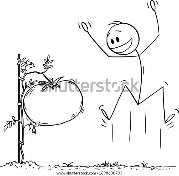 Vector Cartoon Stick Figure Drawing Conceptual 库存矢量图（免版税）1698630793 ...