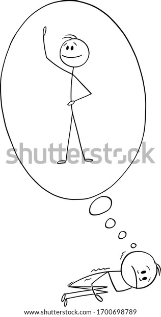 Vector Cartoon Stick Figure Drawing Conceptual Stock Vector (Royalty ...
