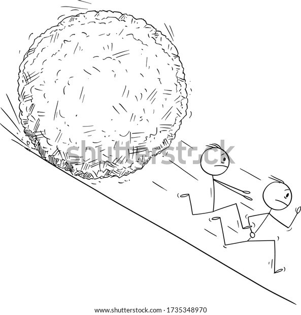 Vektor Stok Vector Cartoon Stick Figure Drawing Conceptual (Tanpa ...