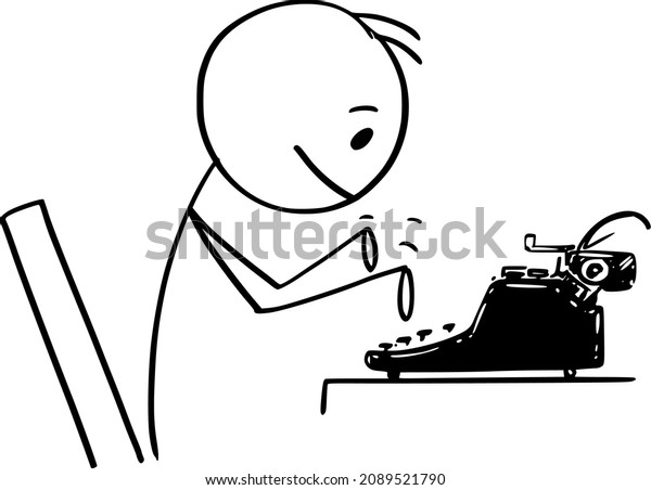 Vector Cartoon Stick Figure Drawing Conceptual Stock Vector (Royalty ...