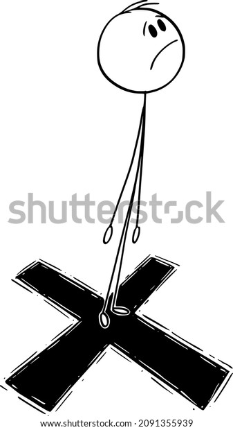 Vector Cartoon Stick Figure Drawing Conceptual 库存矢量图（免版税）2091355939 ...