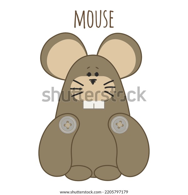 Vector Cartoon Style Brown Mouse Character Stock Vector (Royalty Free ...