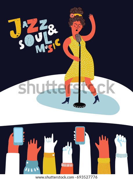 Vector Cartoon Style Illustration Afro Woman Stock Vector (Royalty Free ...