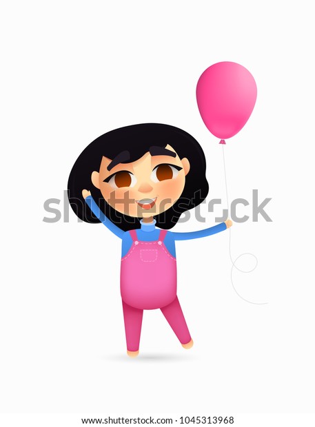 Vector Cartoon Style Illustration Happy Young Stock Vector (Royalty ...