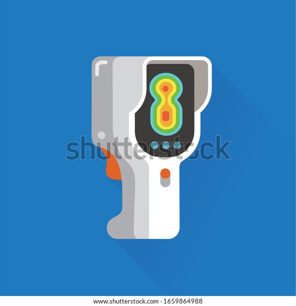 Vector Cartoon Thermal Imaging Supervision Portable Stock Vector ...