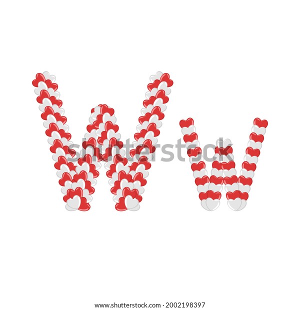 Vector Cartoon W Alphabet Letter Shape Stock Vector (Royalty Free ...