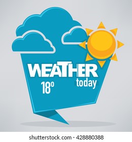 Vector Cartoon Weather Forecast Banner Stock Vector (Royalty Free ...