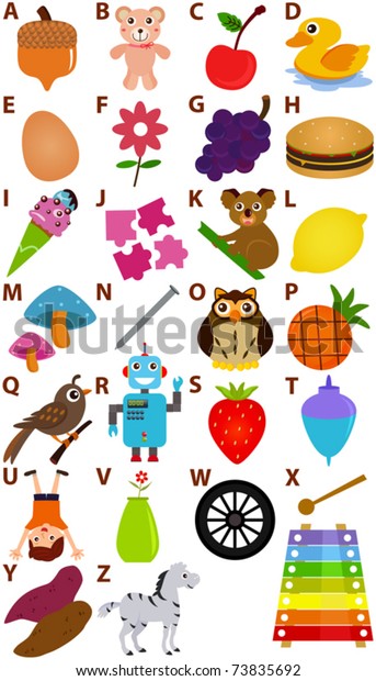 Vector Cartoons Alphabet Z Simple Dictionary Stock Vector (Royalty Free ...