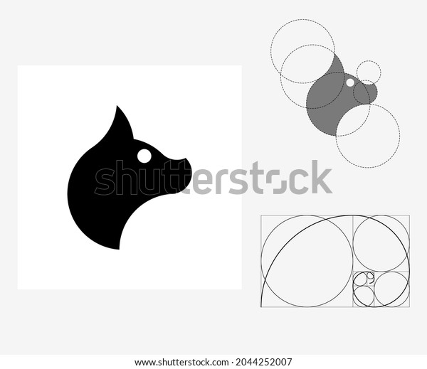 Vector Cat Golden Ratio Style Stock Vector (Royalty Free) 2044252007 ...