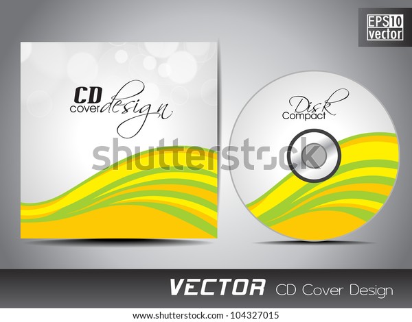 Vector Cd Cover Design Wave Pattern Stock Vector (Royalty Free ...