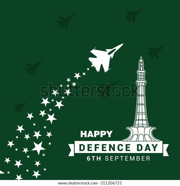 Vector Celebrating Defence Day 6 September Stock Vector (Royalty Free ...