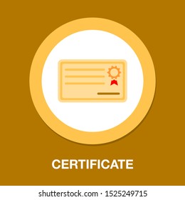 Vector Certificate Icon Award Symbol Certificate Stock Vector (Royalty ...