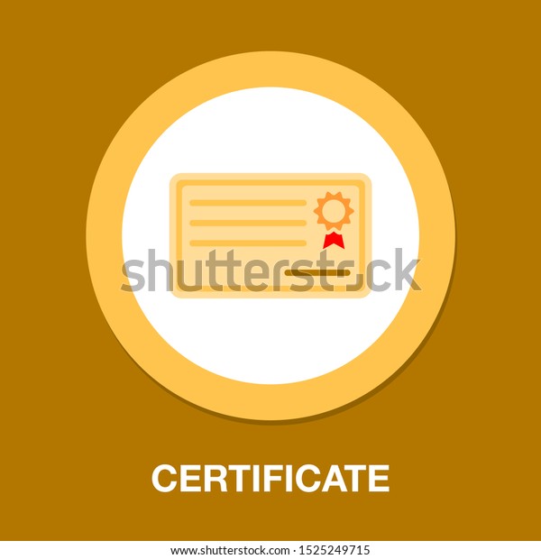 Vector Certificate Icon Award Symbol Certificate Stock Vector (Royalty ...