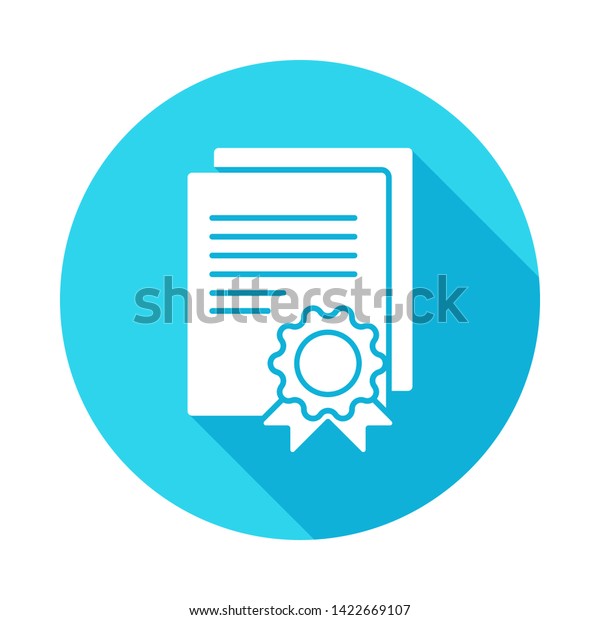 Vector Certificate Icon Qualification Achievement Award Stock Vector ...