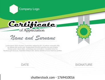 Simple Certificate Background Design Beautiful Badege Stock Vector ...