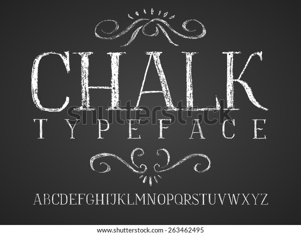 Vector Chalk Alphabet Eps8 Rgb Global Stock Vector (Royalty Free ...
