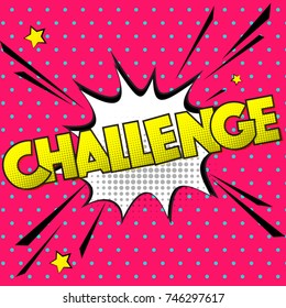Vector Challenge Sign Pop Art Comic Stock Vector (Royalty Free ...