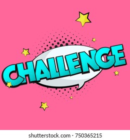 Vector Challenge Sign Pop Art Comic Stock Vector (Royalty Free ...