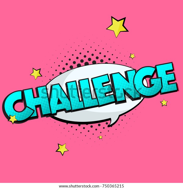 Vector Challenge Sign Pop Art Comic Stock Vector (Royalty Free ...