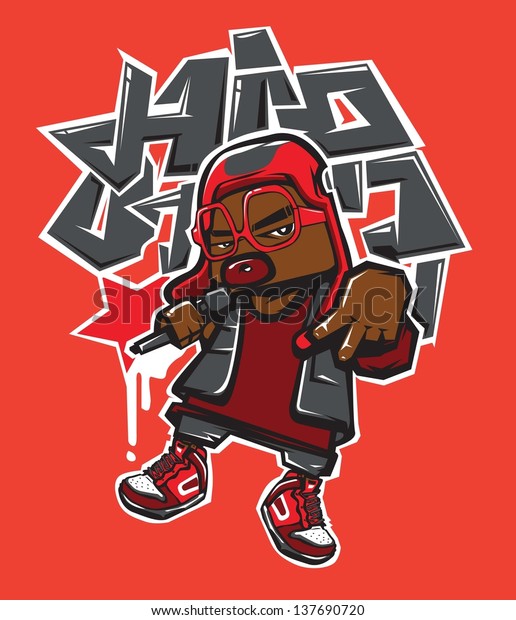 Vector Character Hip Hop Stock Vector (Royalty Free) 137690720