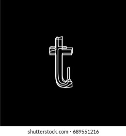Vector Character Letter T Stock Vector (Royalty Free) 689551216 ...