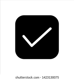 Check Mark Icon Vector Solid Logo Stock Vector (Royalty Free) 423635857 ...
