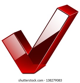 Red Abstract Check Mark Vector Illustration: เวกเตอร์สต็อก (ปลอดค่า ...
