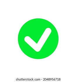 Vector Checklist Symbol Green Circle Stock Vector (Royalty Free ...