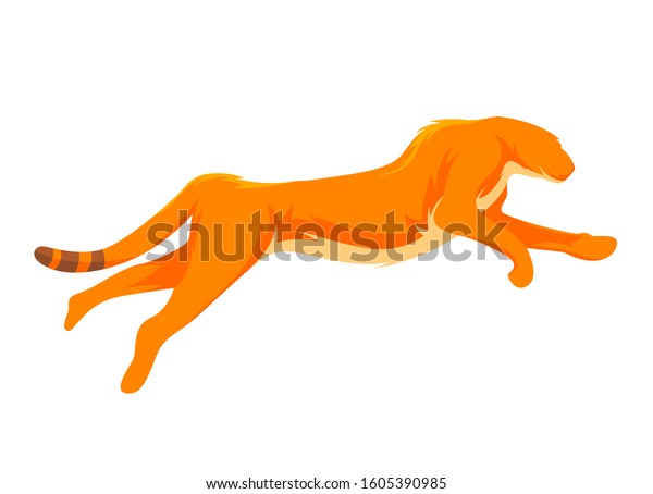 Vector Cheetah Fire Illustration Stock Vector (Royalty Free) 1605390985 ...