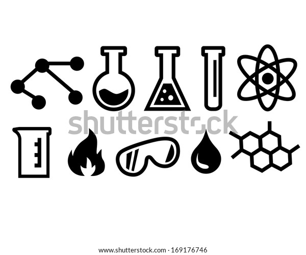 Vector Chemical Instruments On White Background: vector de stock (libre ...