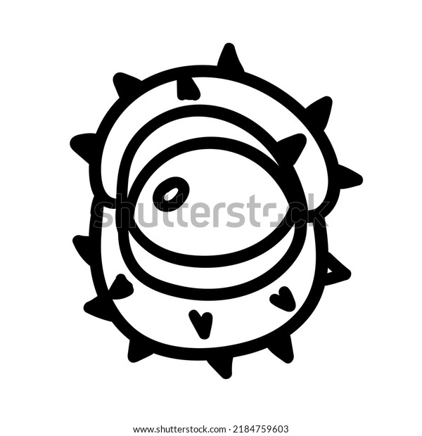 Vector Chestnut Doodle Cartoon Autumn Line Stock Vector (Royalty Free ...