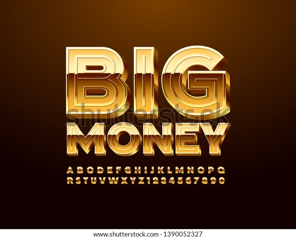 Vector Chic Sign Big Money 3d Stock Vector (Royalty Free) 1390052327 ...