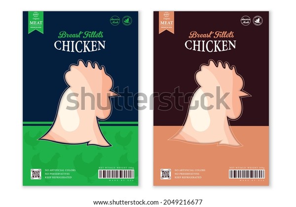 Vector Chicken Meat Packaging Label Design Stock Vector (Royalty Free ... Vector Chicken Meat Packaging Label Design Stock Vector (Royalty Free ...