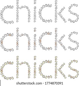 Vector Chicks Design Icon Sign Cartoon Stock Vector (Royalty Free ...