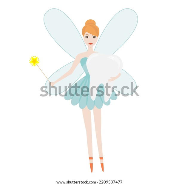 Vector Childrens Illustration Tooth Fairy Print Stock Vector (Royalty ...