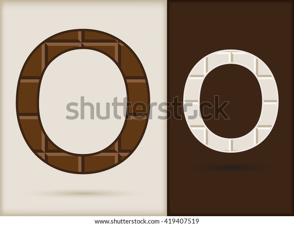 Vector Chocolate Letter Ochocolate Alphabet Design Stock Vector ...