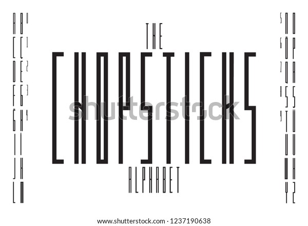 Vector Chopsticks Font Alphabet Stock Vector (Royalty Free) 1237190638 ...