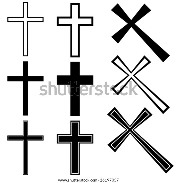 Vector Christian Crosses Stock Vector (Royalty Free) 26197057