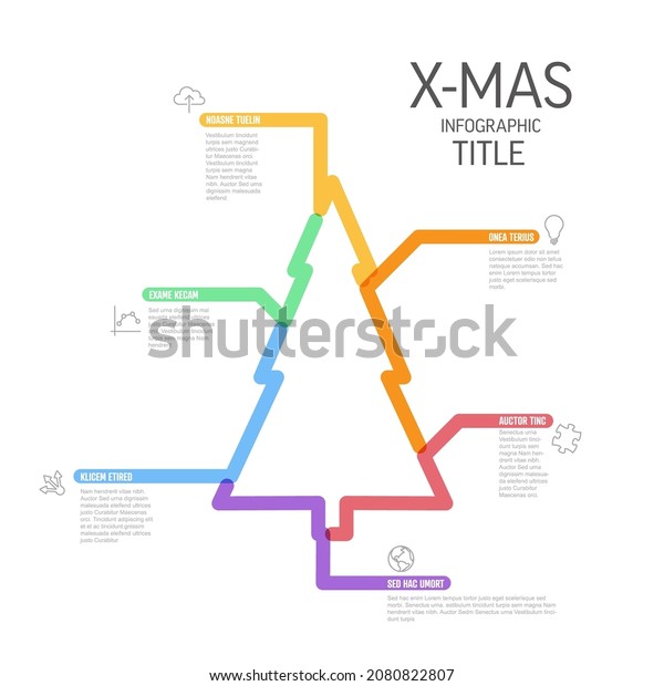 Vector Christmas Tree Infographic Report Template Stock Vector (Royalty ...