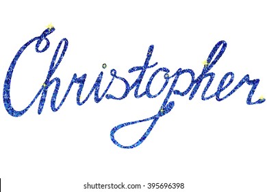 Vector Christopher Name Lettering Tinsels Stock Vector (Royalty Free ...