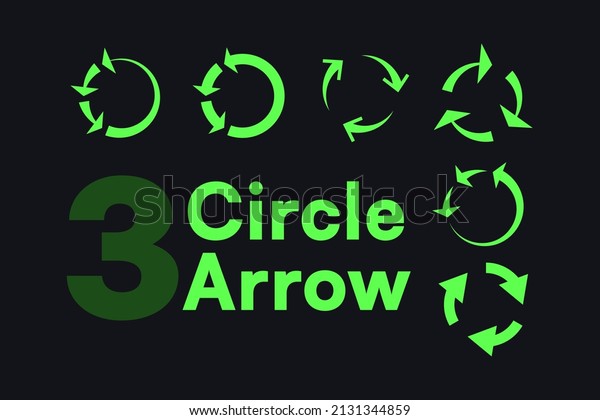 Vector Circle Arrow Symbols Loops Recycle Stock Vector (Royalty Free ...