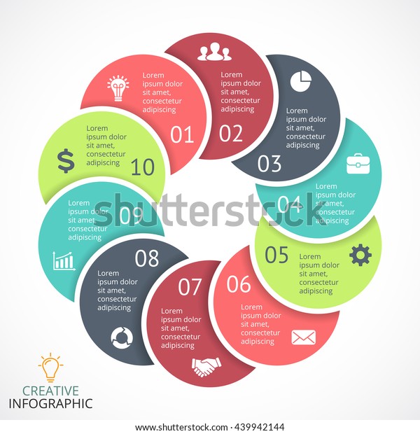 Vector Circle Arrows Infographic Diagram Graph Stock Vector (Royalty ...